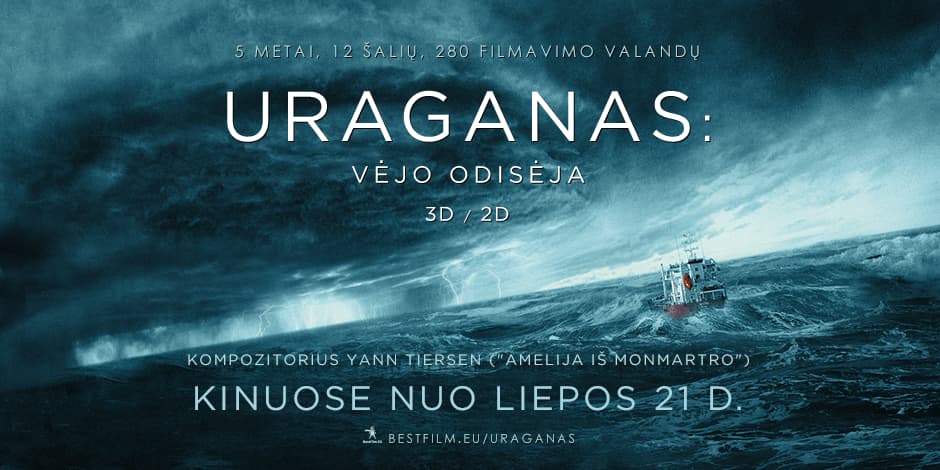 Uraganas: vėjo odisėja 2D | tickets.paysera.com