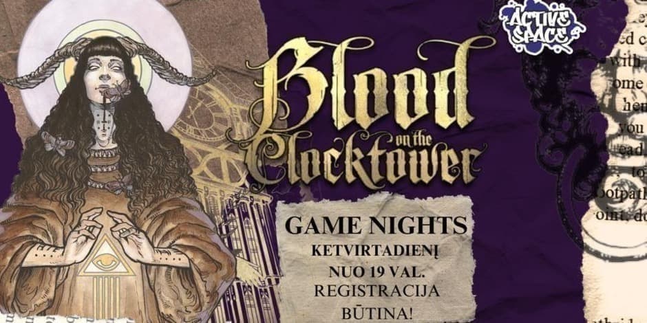 Blood on the Clocktower Thursday Game Night | tickets.paysera.com