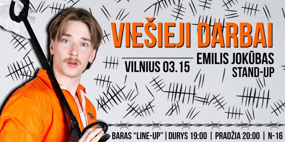 Emilis Jokūbas STAND-UP: VIEŠIEJI DARBAI [Vilnius] | tickets.paysera.com