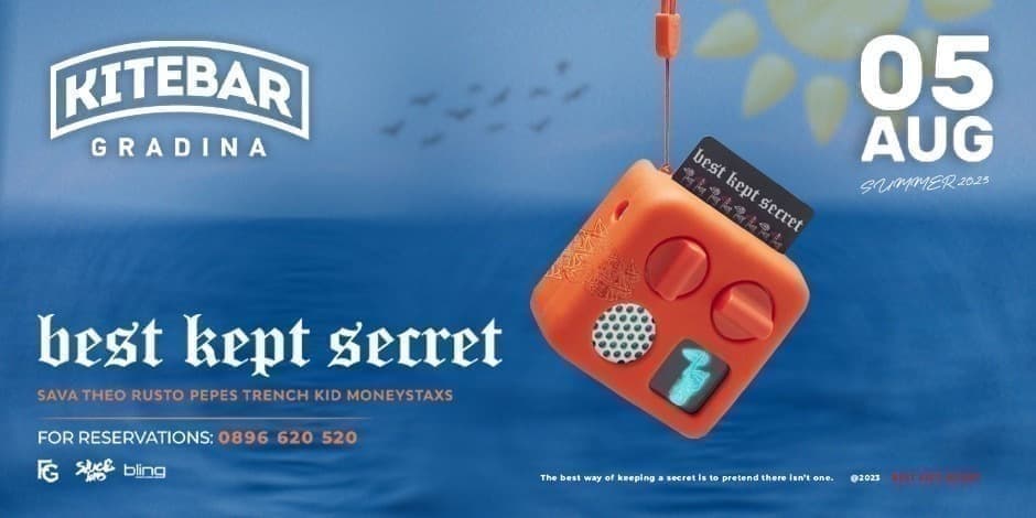 BEST KEPT SECRET @ KITE BAR GRADINA | tickets.paysera.com