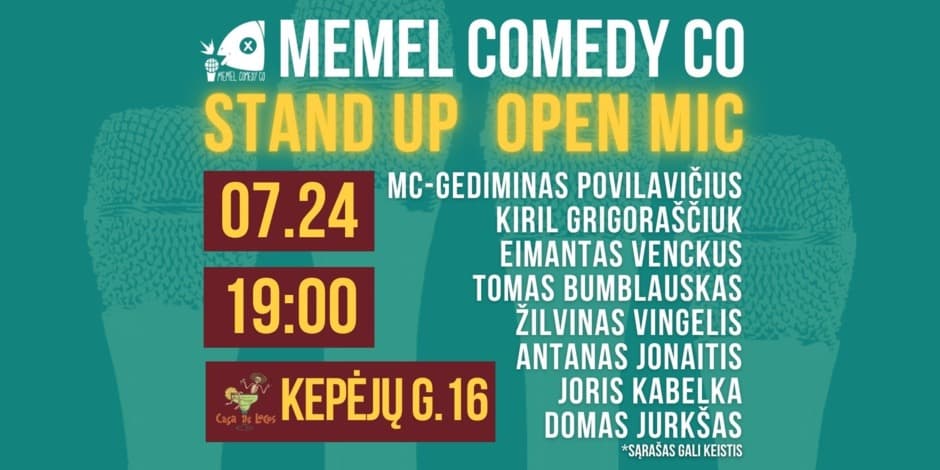 STAND UP Open Mic - Memel Comedy Co - (07.24) Casa De Locos TERASA ...